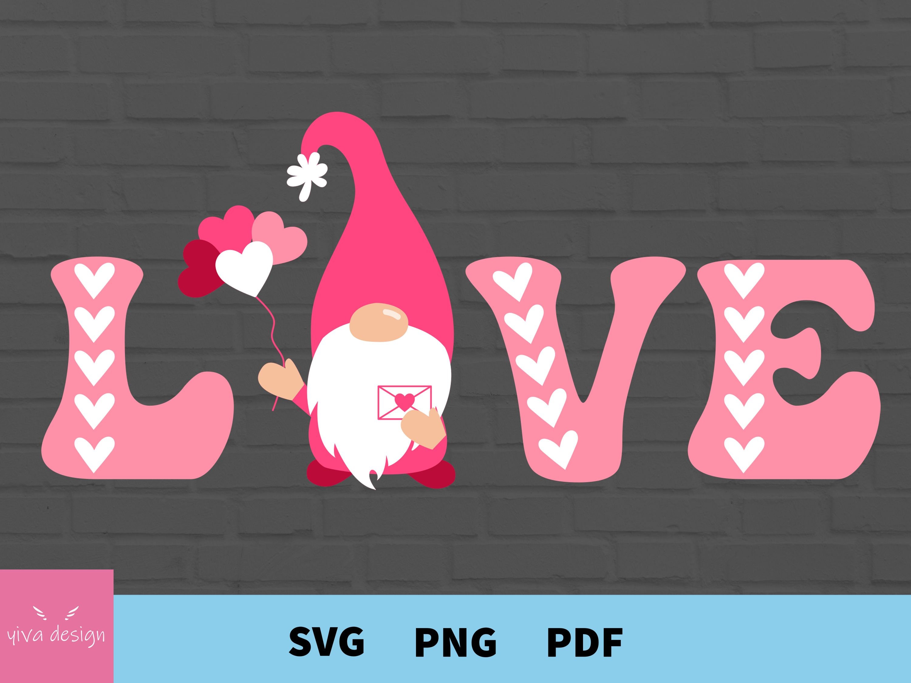 Gnome Love Svg Happy Valentine Svg Happy Valentine Gnomes - Etsy