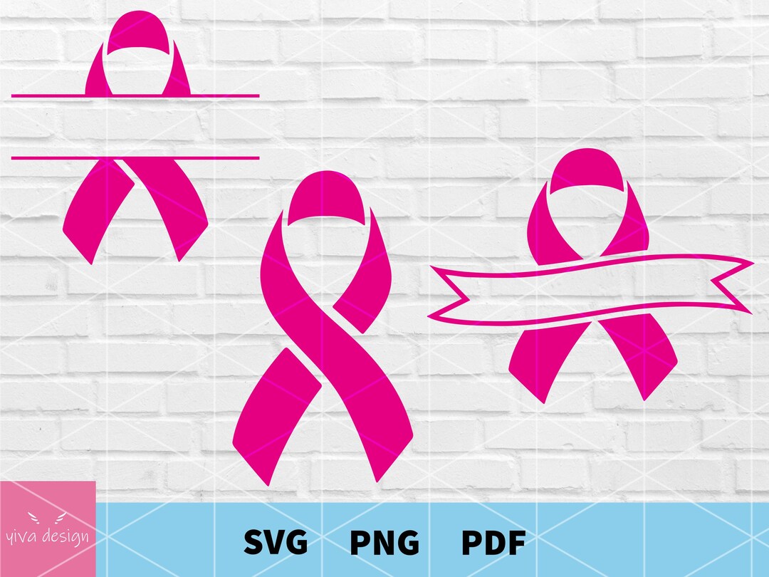 Cancer Ribbon Svg Bundle, Cancer Ribbon Svg, Awareness Ribbon Svg, Pink ...