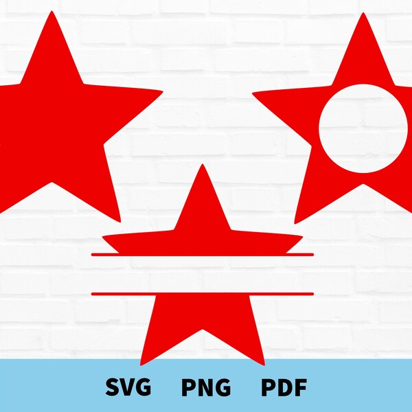 Star Split Monogram - Etsy