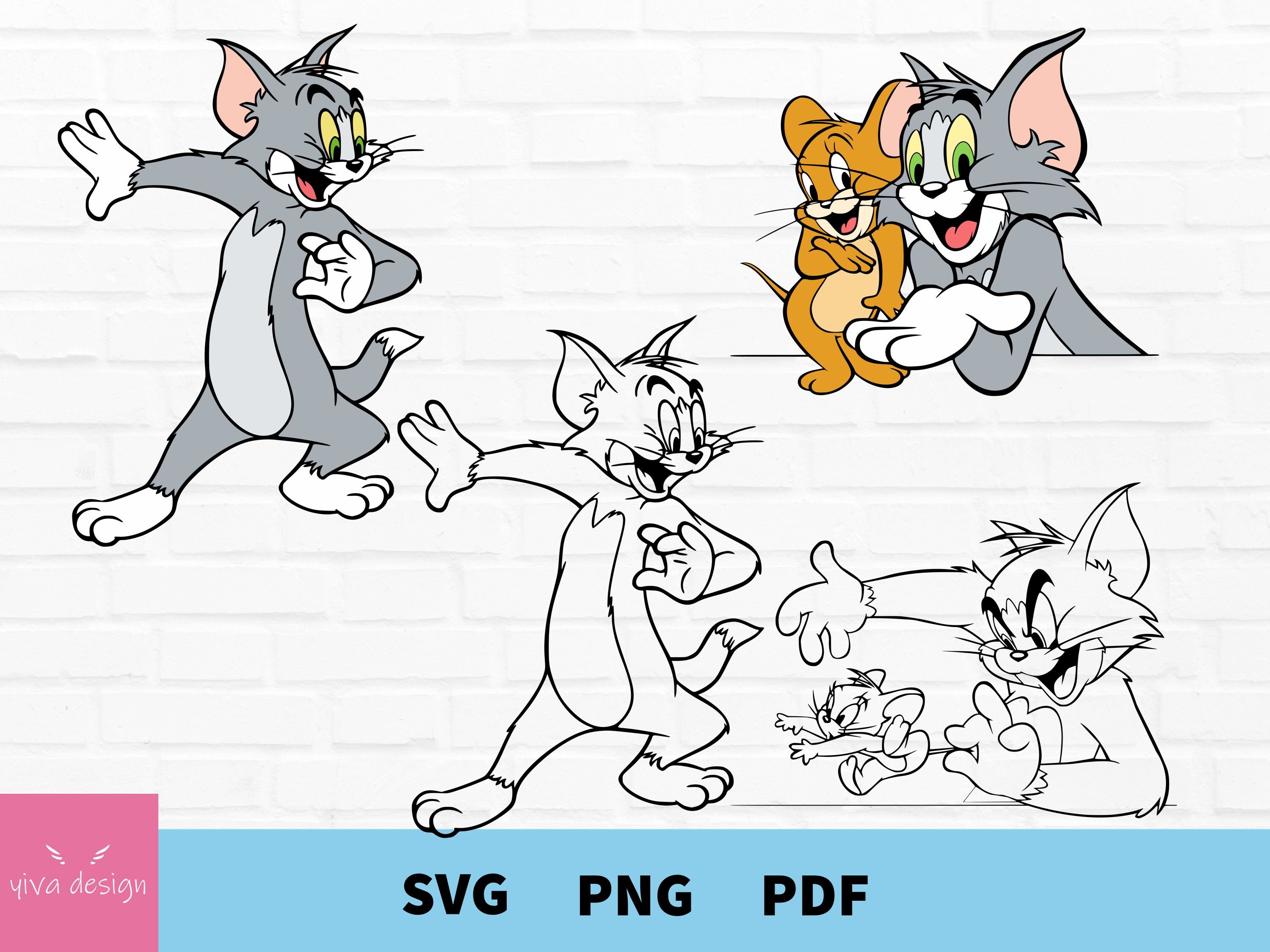 Cartoon Svg Tom and Jerry Svg Tom and Jerry Clipart Tom and | Etsy