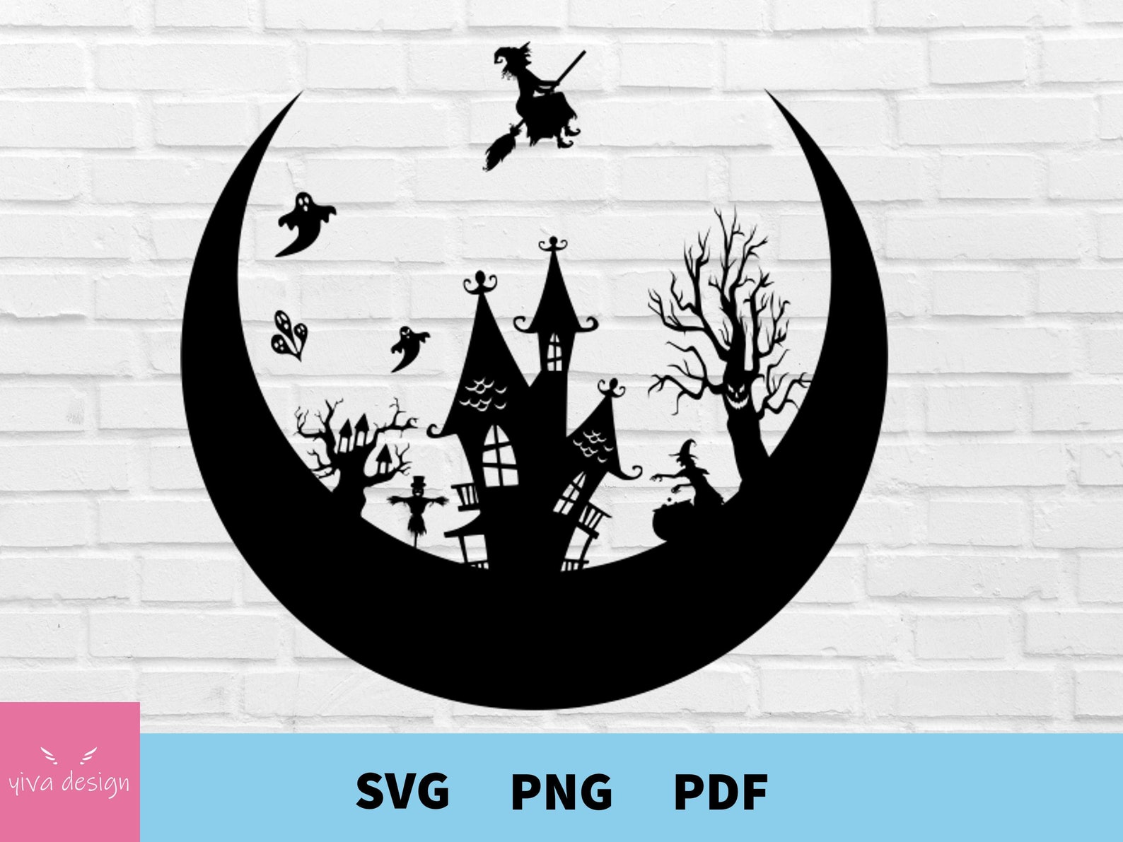 Halloween Svg Bundle Halloween Scene Svg Haunted House Svg - Etsy