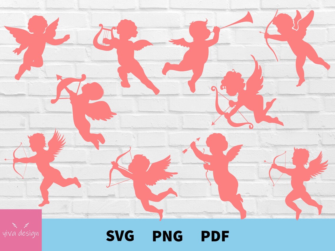 Cupid Svg Bundle Cupid Svg Cupid Clipart Cupid Silhouette | Etsy