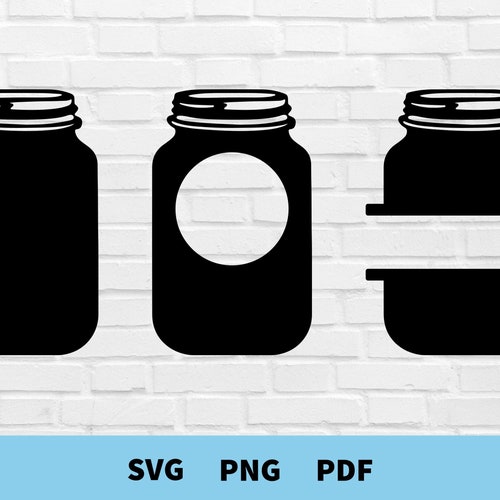 Mason Jar SVG File Bundle of 36 Cut Files Monogram Svg Png - Etsy