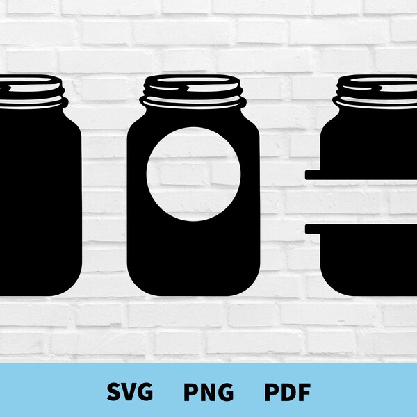 Mason Jar Svg - Etsy