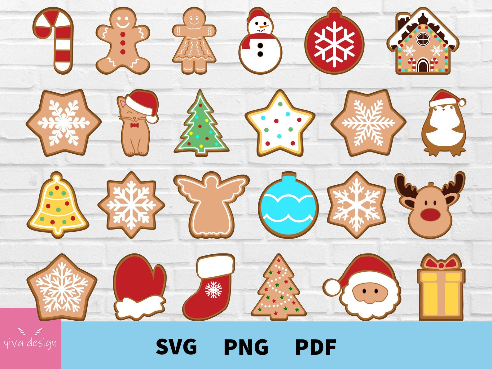 Christmas Cookies Svg Png Cut Files for Cricut Silhouette - Etsy