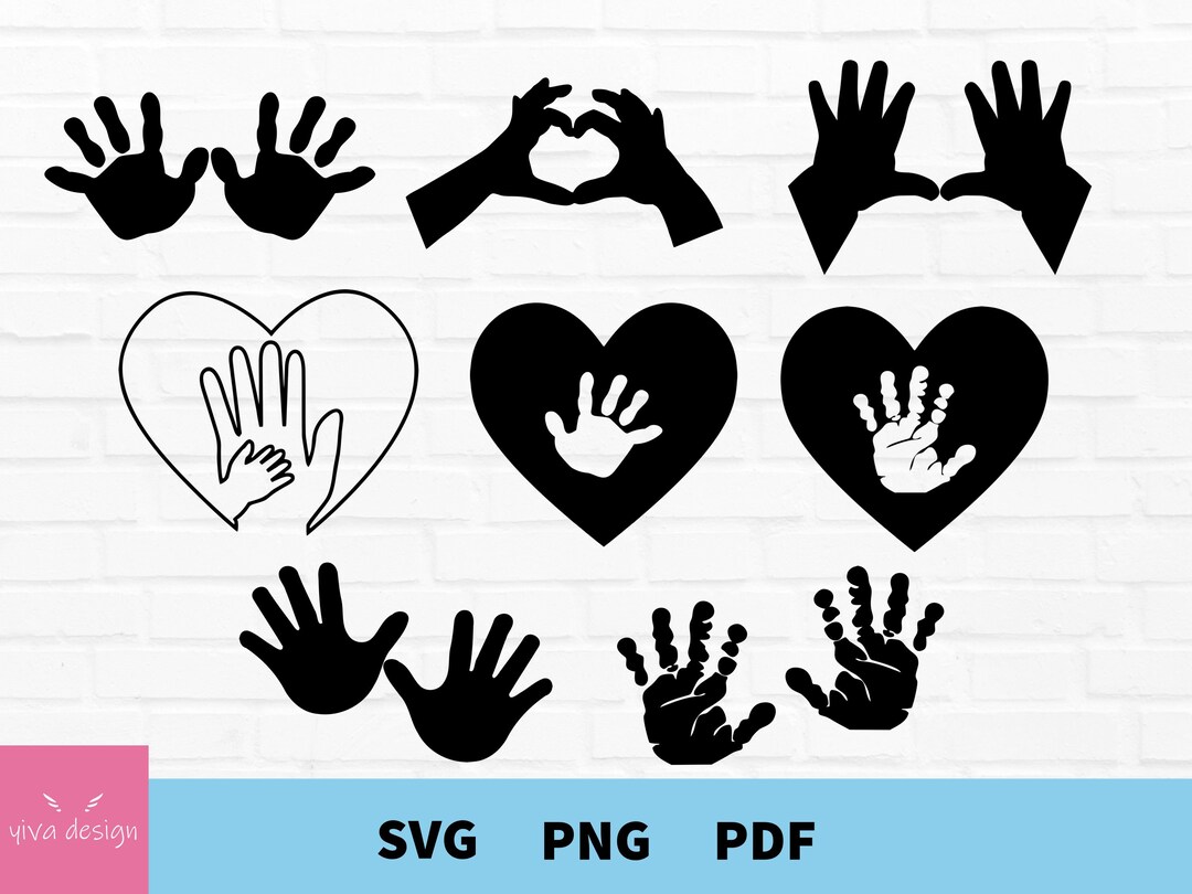 Baby Hands Svg, Baby Shower Svg Bundle, Baby Shower, Hands Svg, Heart ...