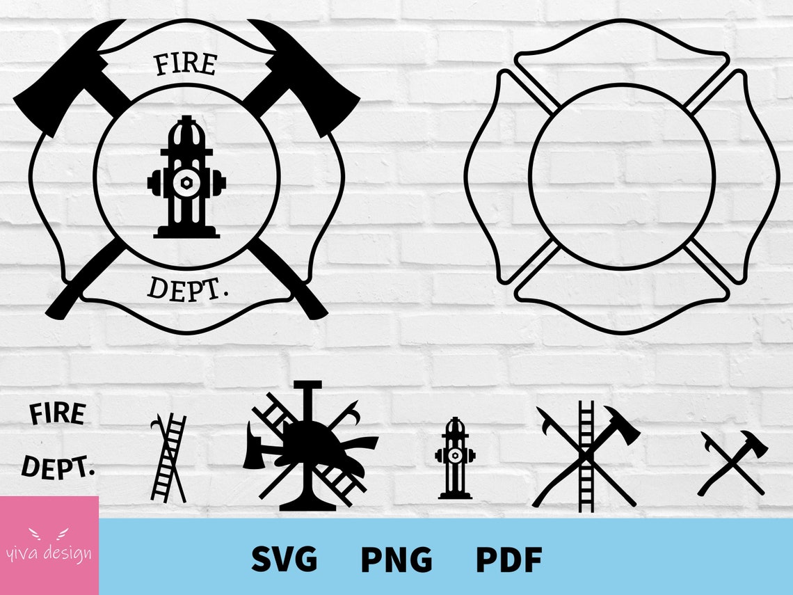 Fire Dept Svg Fire Department Svg Maltese Cross Svg - Etsy