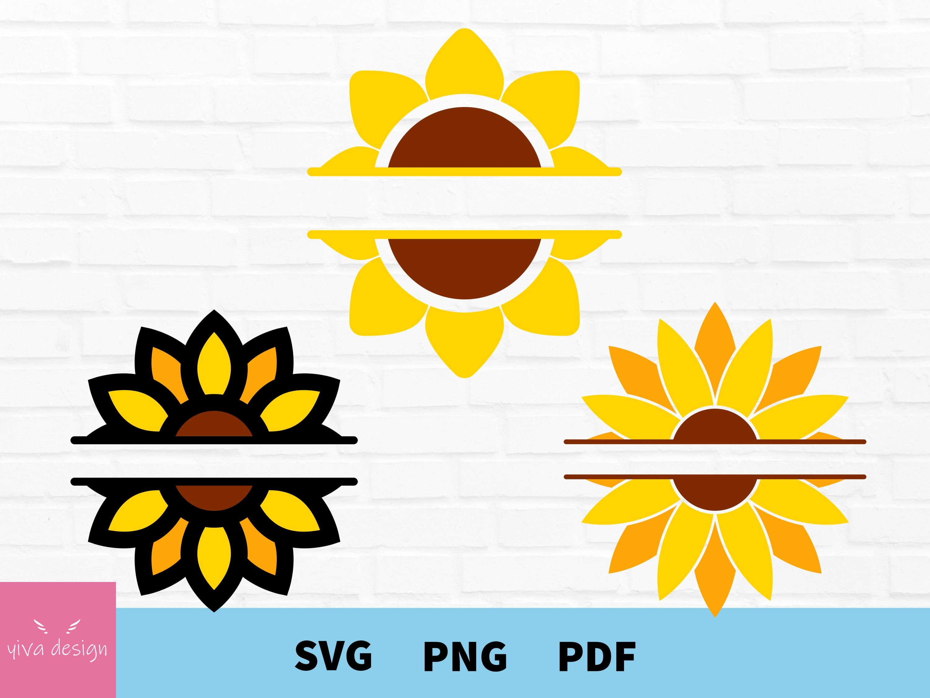 Sunflower Svg Sunflowers Svg Sunflower Bundle Svg Split | Etsy