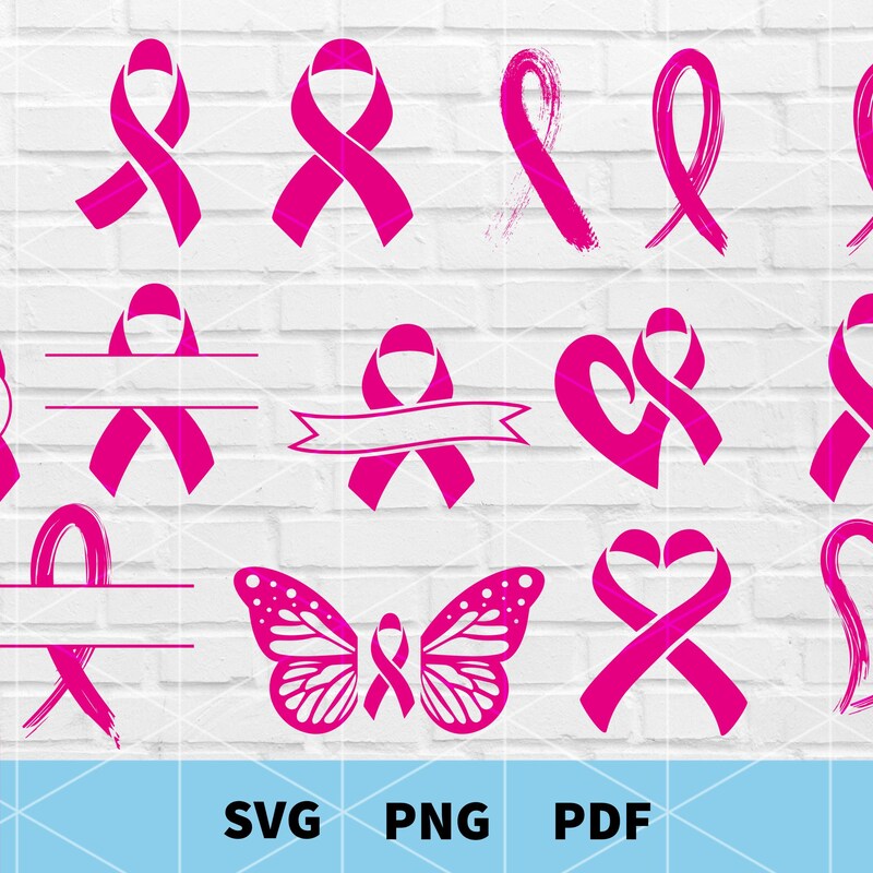 Cancer Ribbon Svg - Etsy