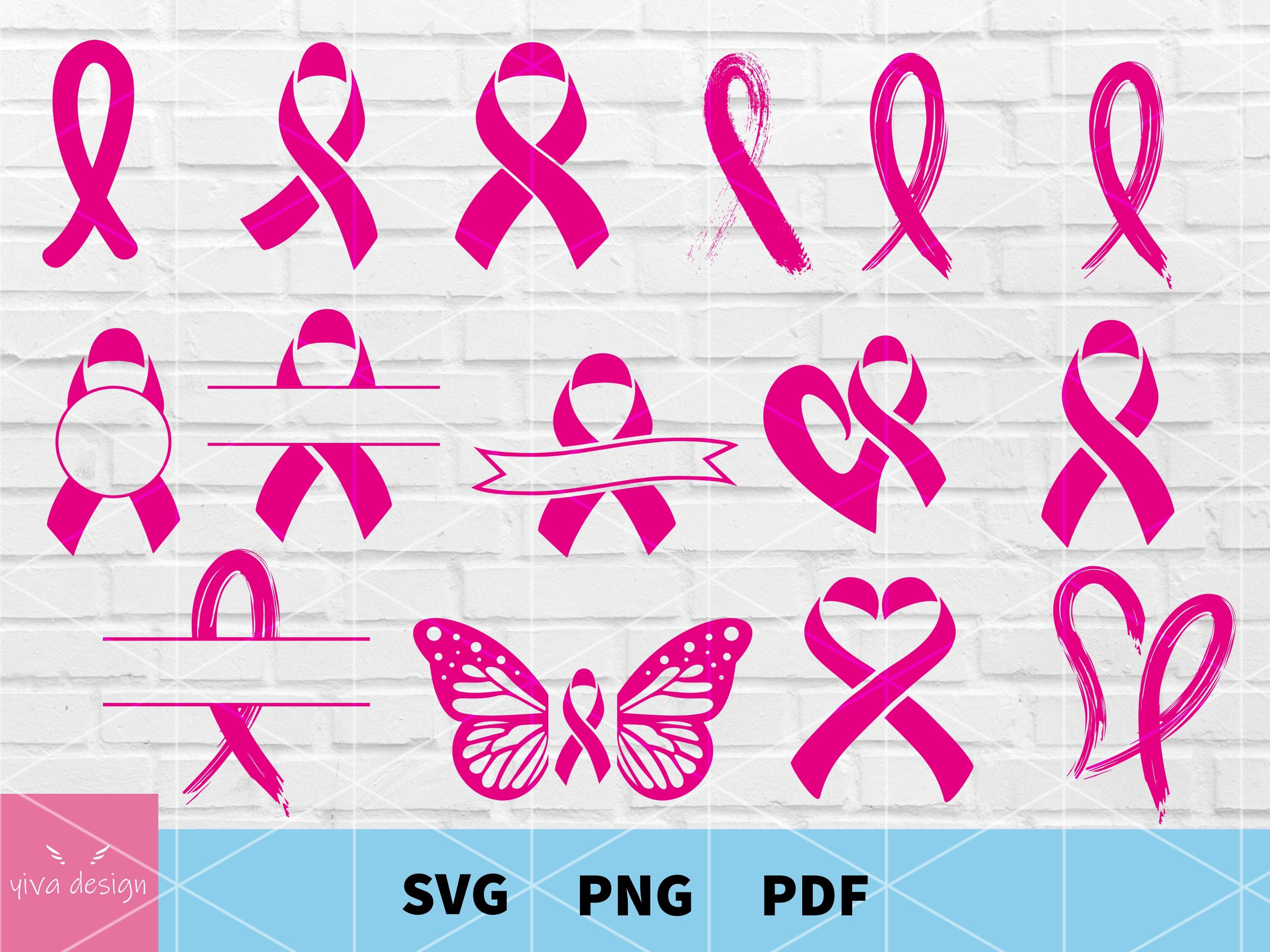 Cancer Ribbon Svg Bundle Cancer Ribbon Svg Awareness Ribbon - Etsy