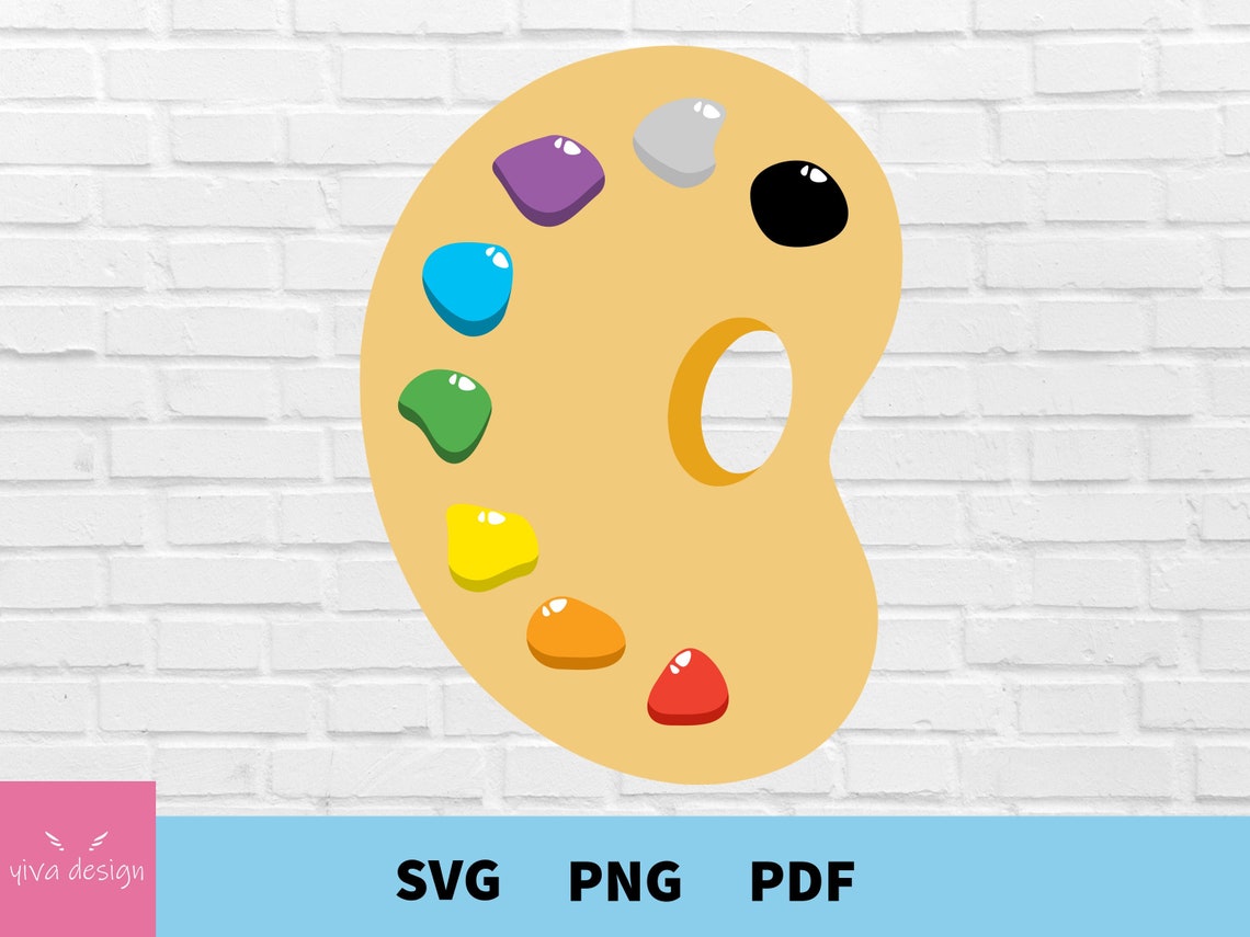 Paint Palette Svg Paint Brush Svg School Art Class Svg - Etsy