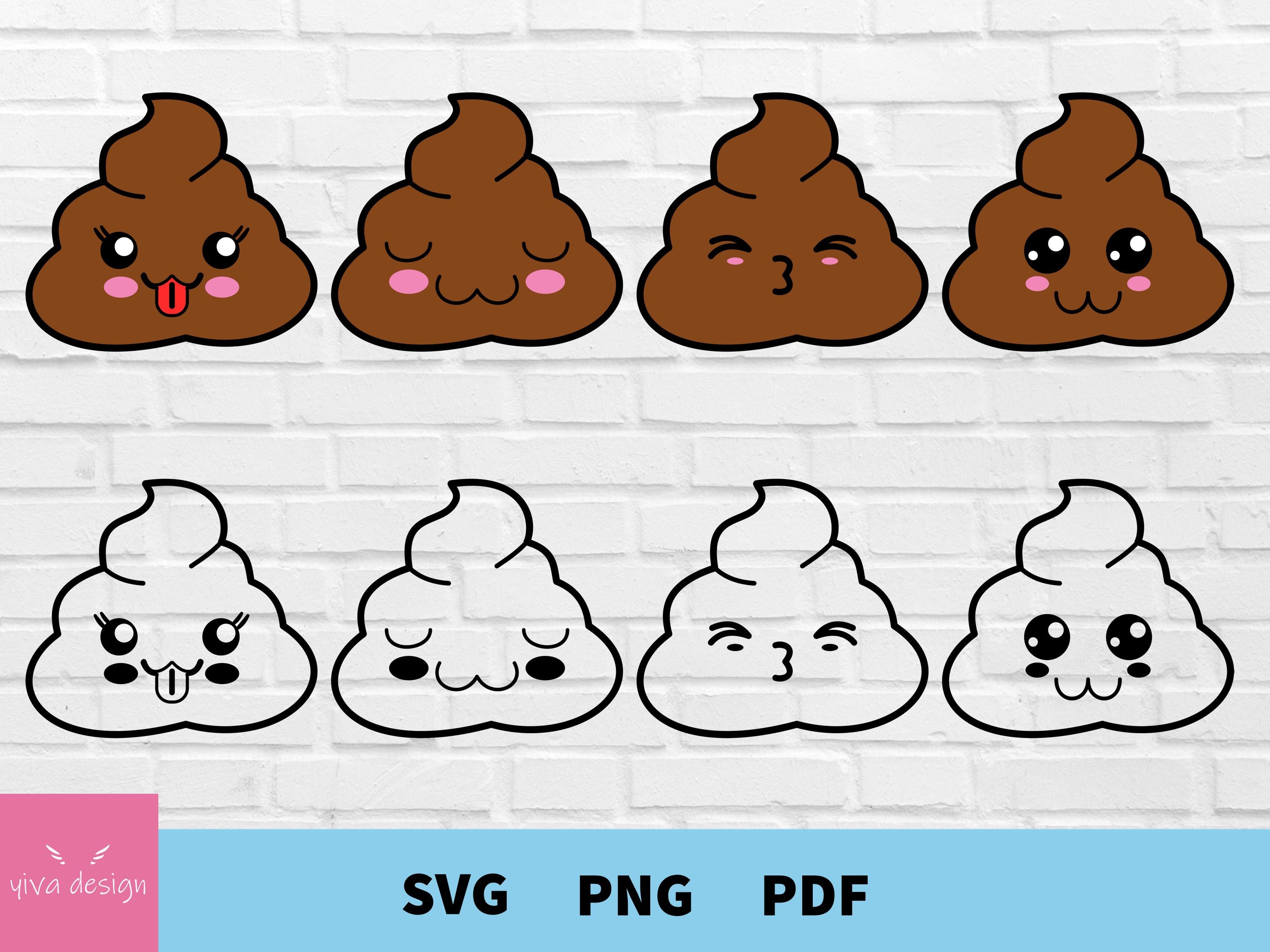 Poop Emoji Svg Poop Emoji Svg Bundle Poop Clipart Layered | Etsy Ireland