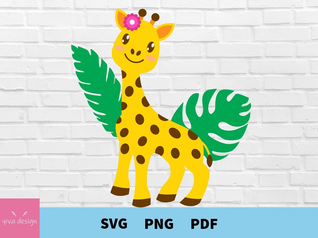 Cute Baby Giraffe SVG, Giraffe Cut File for Cricut, Silhoutte, Giraffe ...