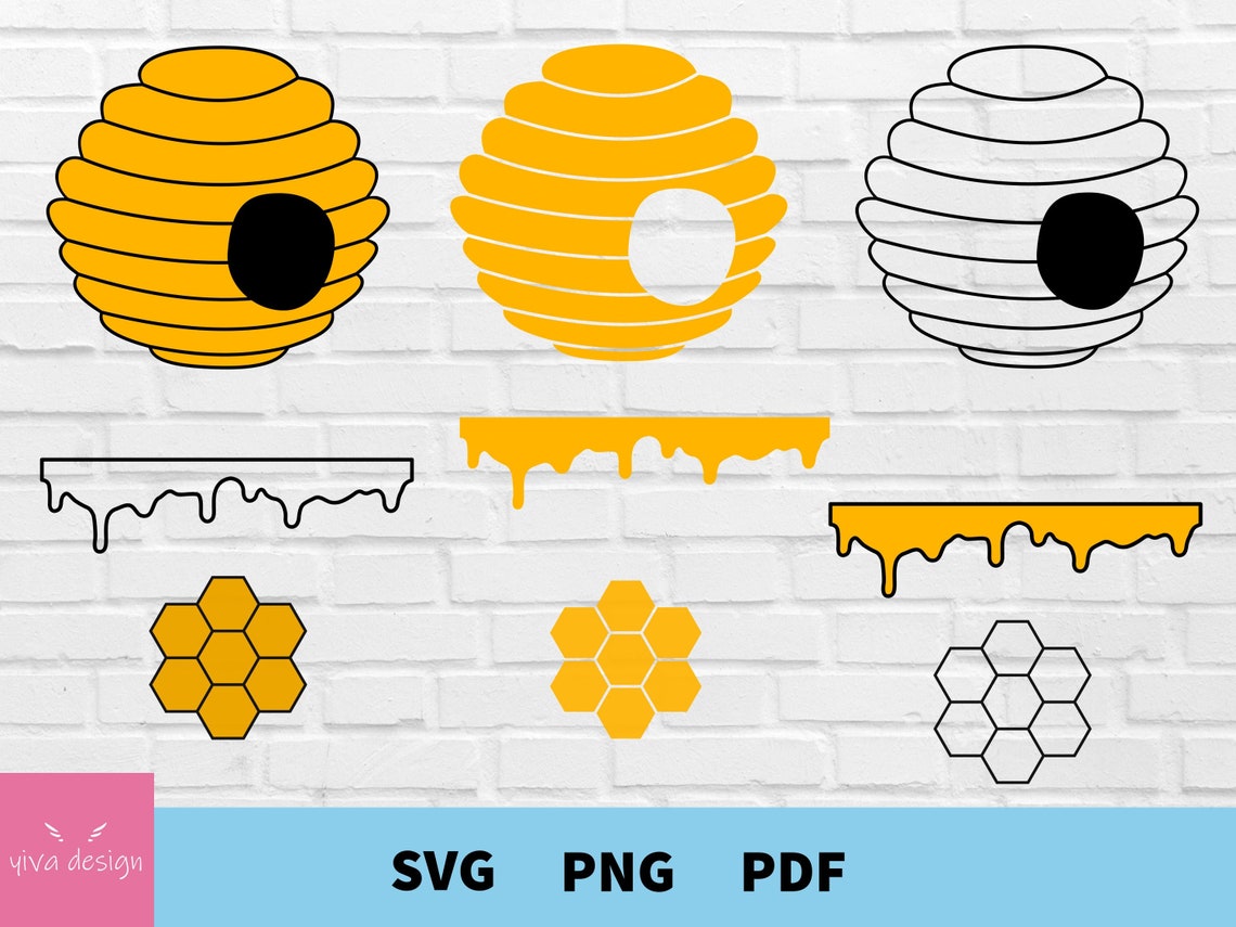 Bee Svg Bundle Honeycomb Svg Honey Drip Honeypot Svg - Etsy