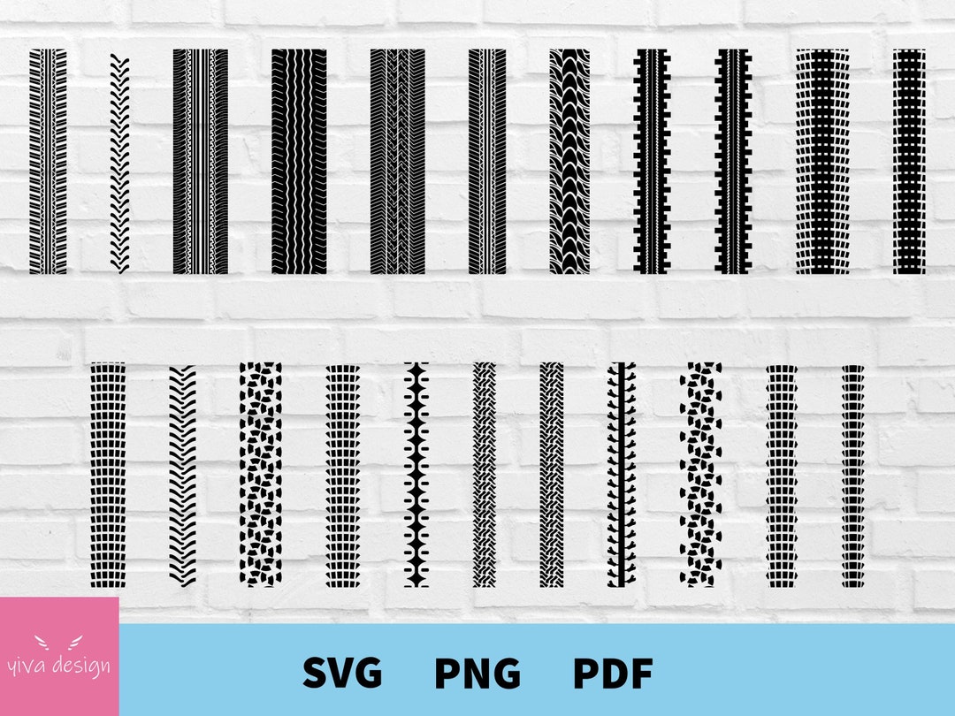 20 Tire Track Svg Bundle, Tire Tread Svg, off Road Svg, Tire Tracks Cut ...
