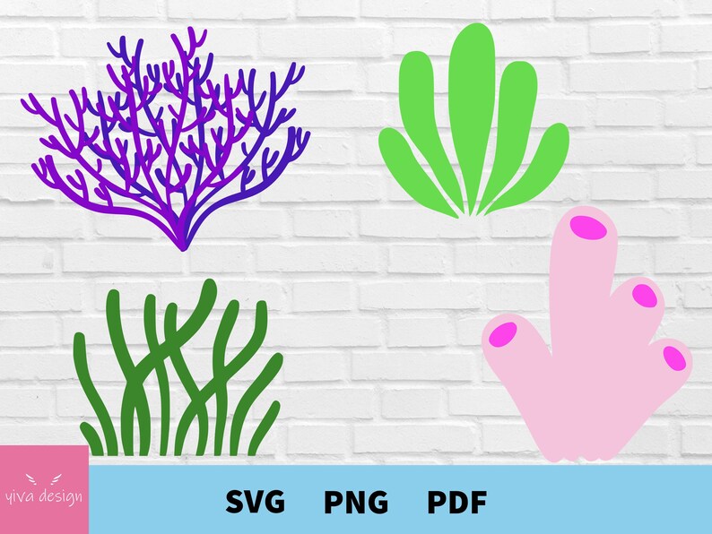 Coral SVG Bundle Sea Plant Svg Under the Sea Svg Underwater - Etsy