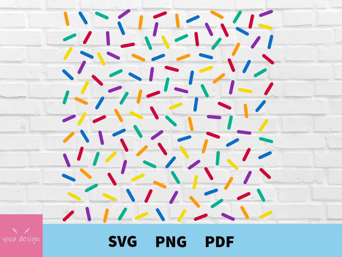 Seamless Sprinkles Svg Donut Sprinkles Svg Colorful Sprinkle | Etsy