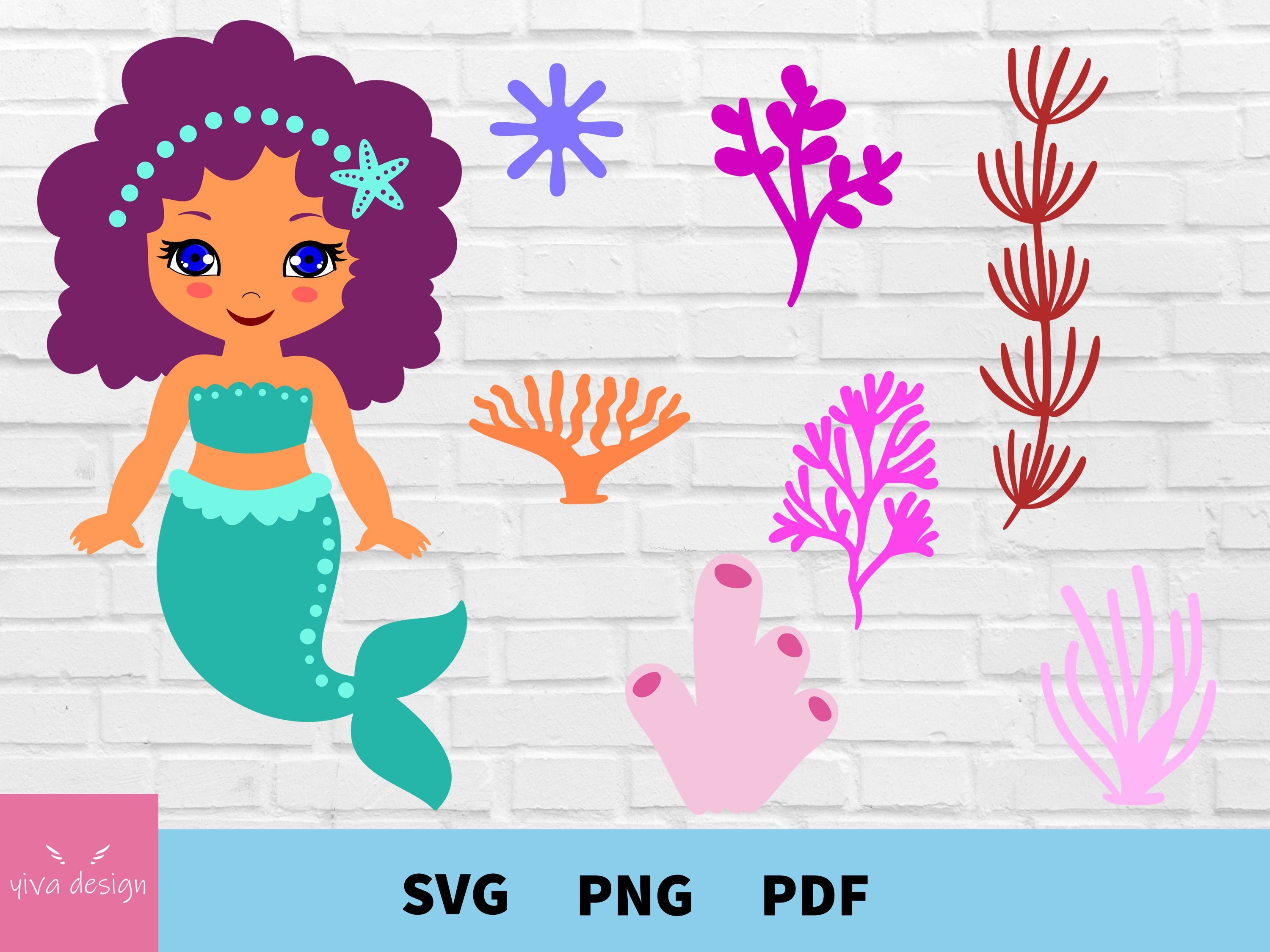 Mermaid Svg Bundle Cute Mermaid Svg Under the Sea Svg Beach - Etsy Canada