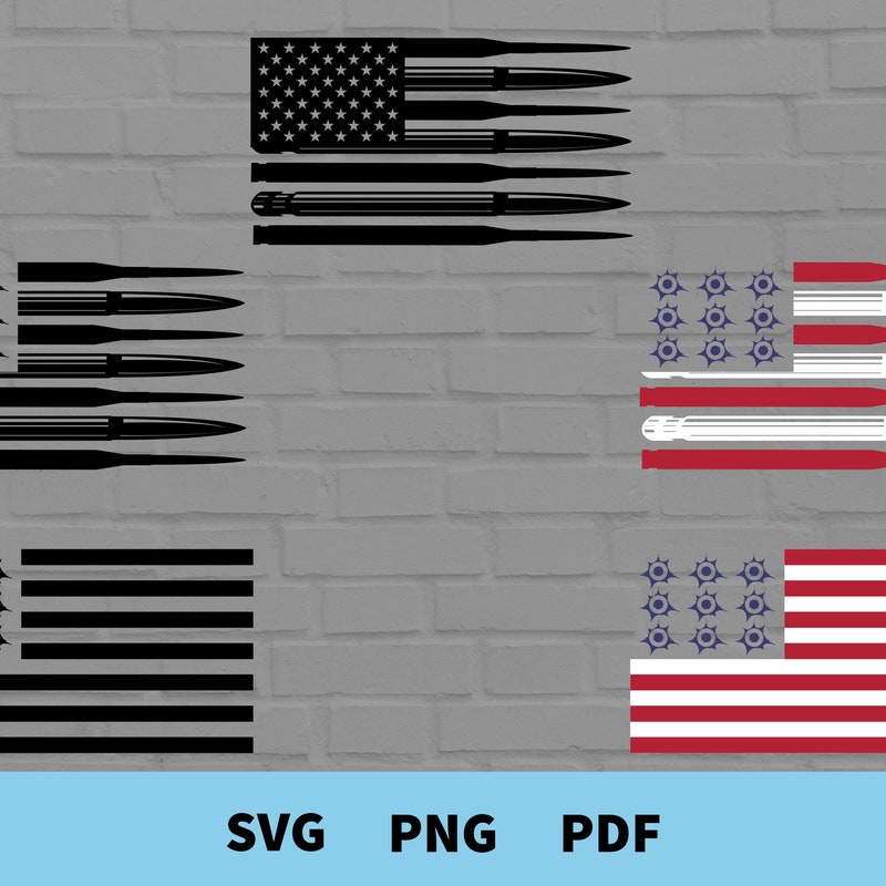 Bullet American Flag - Etsy