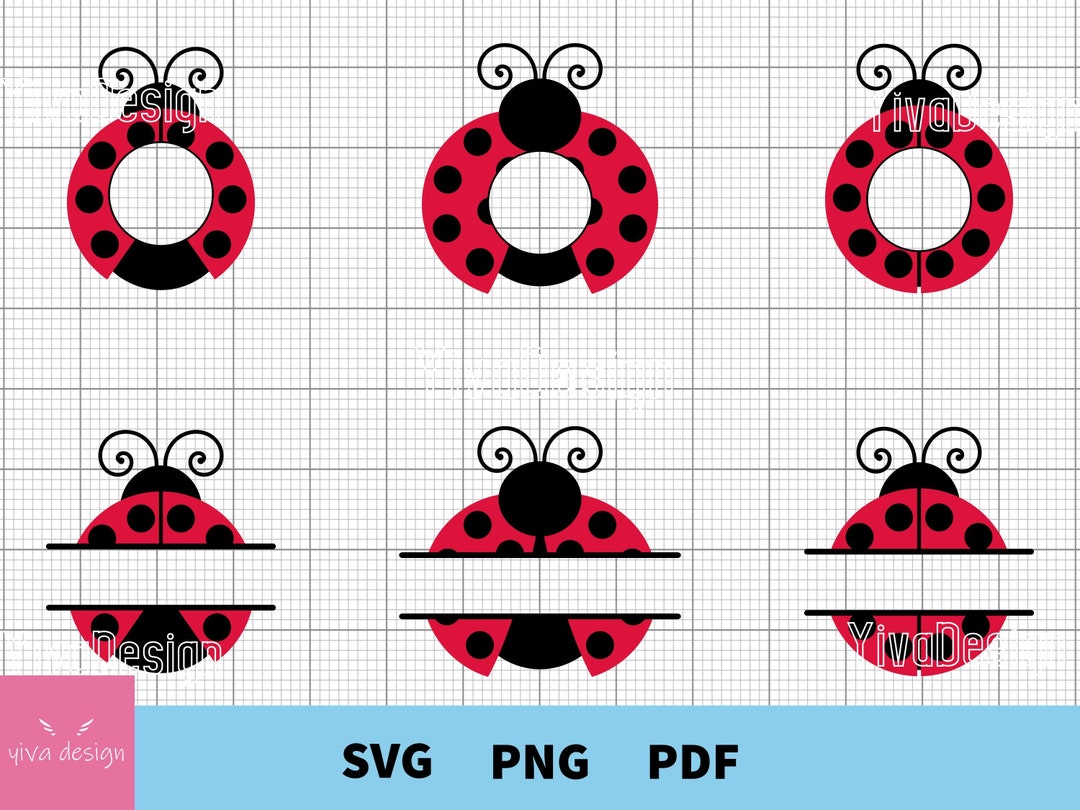 Ladybug Svg Bundle, Split Ladybug Svg, Ladybug Cut Files for Cricut ...