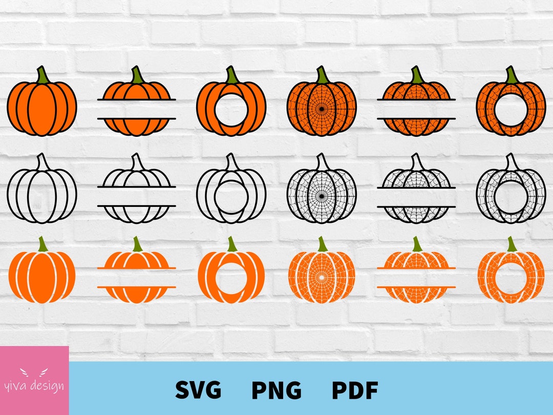 Pumpkin Monogram Frame Svg Bundle, Pumpkin Svg Bundle, Fall Svg ...