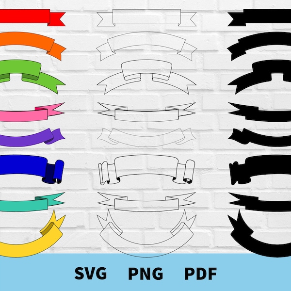 Ribbon Banner Svg - Etsy