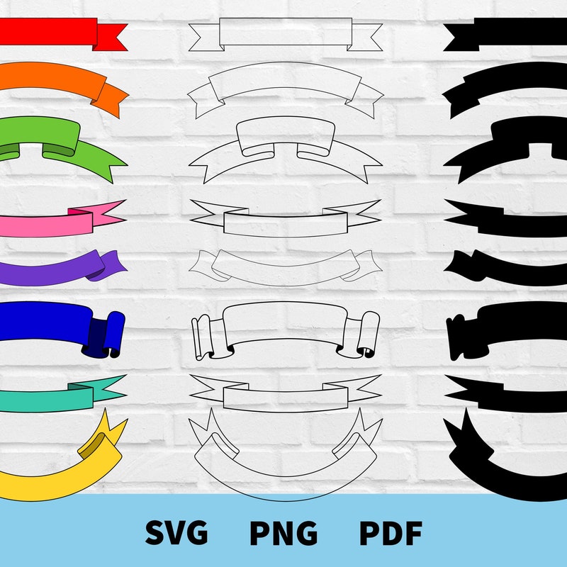 Ribbon Banner Svg - Etsy