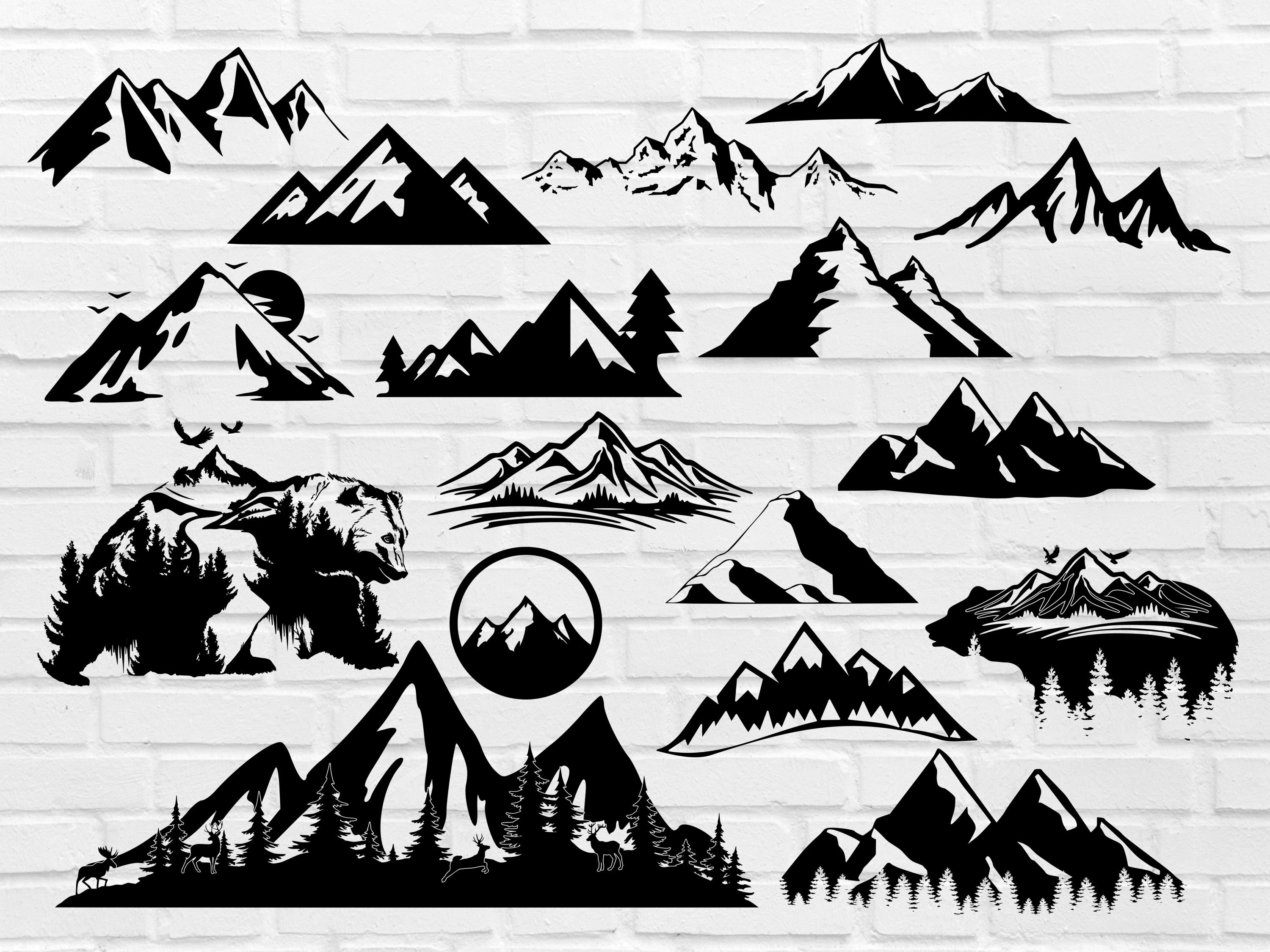 Mountain Svg Mountain Svg Bundle Nature Svg Outdoors Svg - Etsy Canada