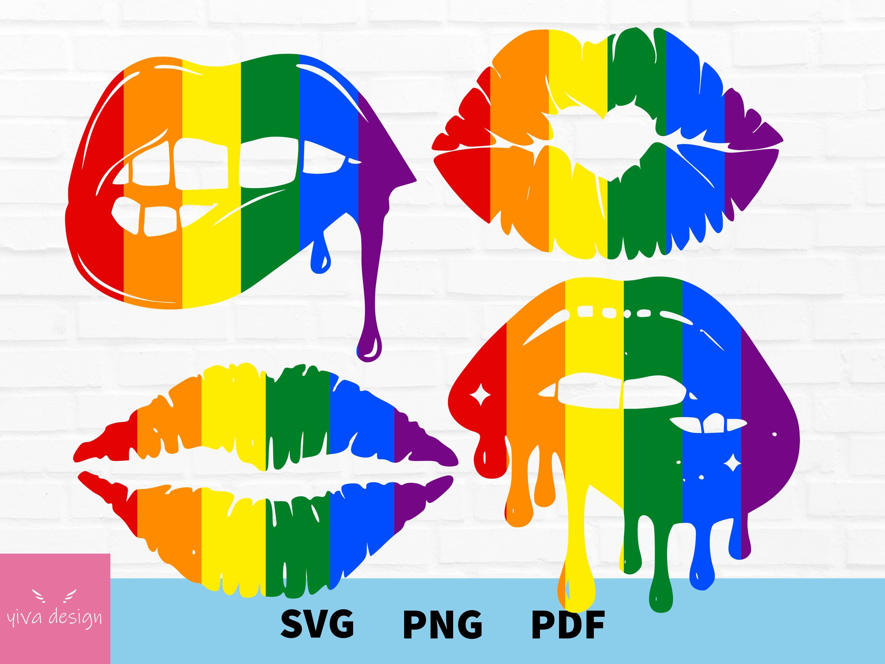 Gay Pride Svg Lgbtq Svg Lgbt Svg Lgbtqa Svg Lgbt Lips Svg Etsy Uk