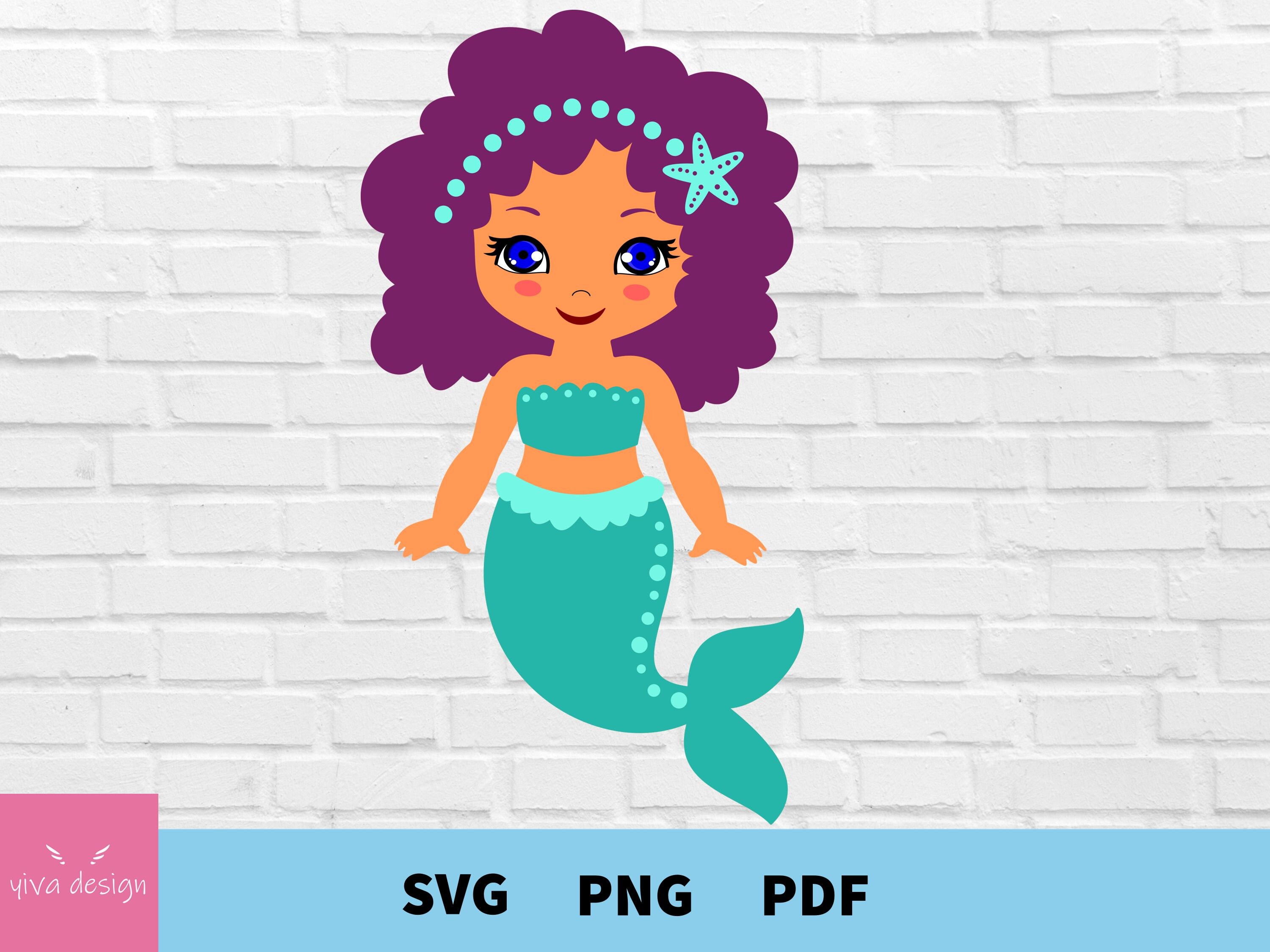 Mermaid Svg Bundle Cute Mermaid Svg Under the Sea Svg Beach - Etsy