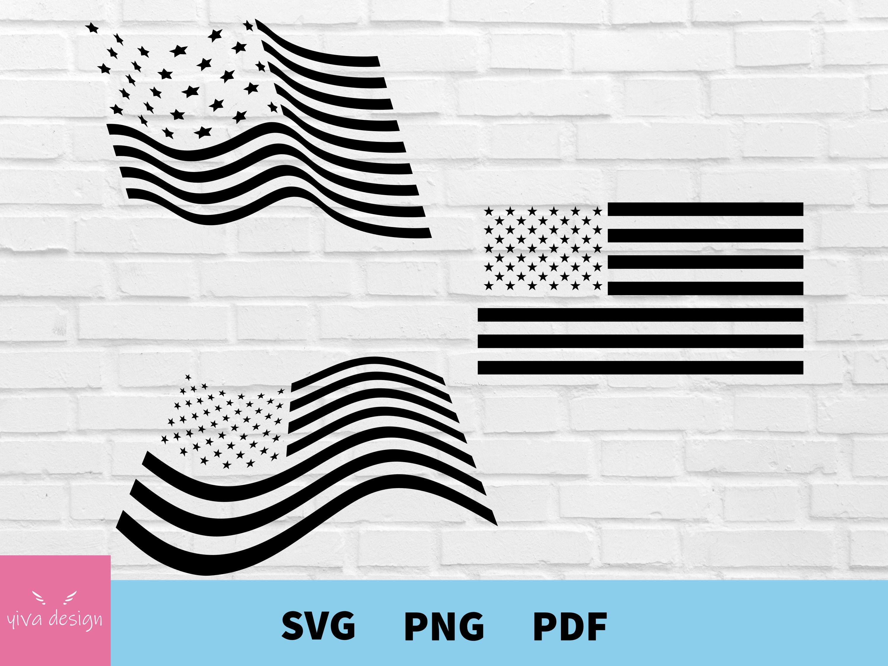 American Flag Svg for Cricut and Silhouette USA Flag Cut - Etsy