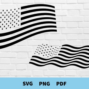 American Flag Svg for Cricut and Silhouette, USA Flag Cut File ...
