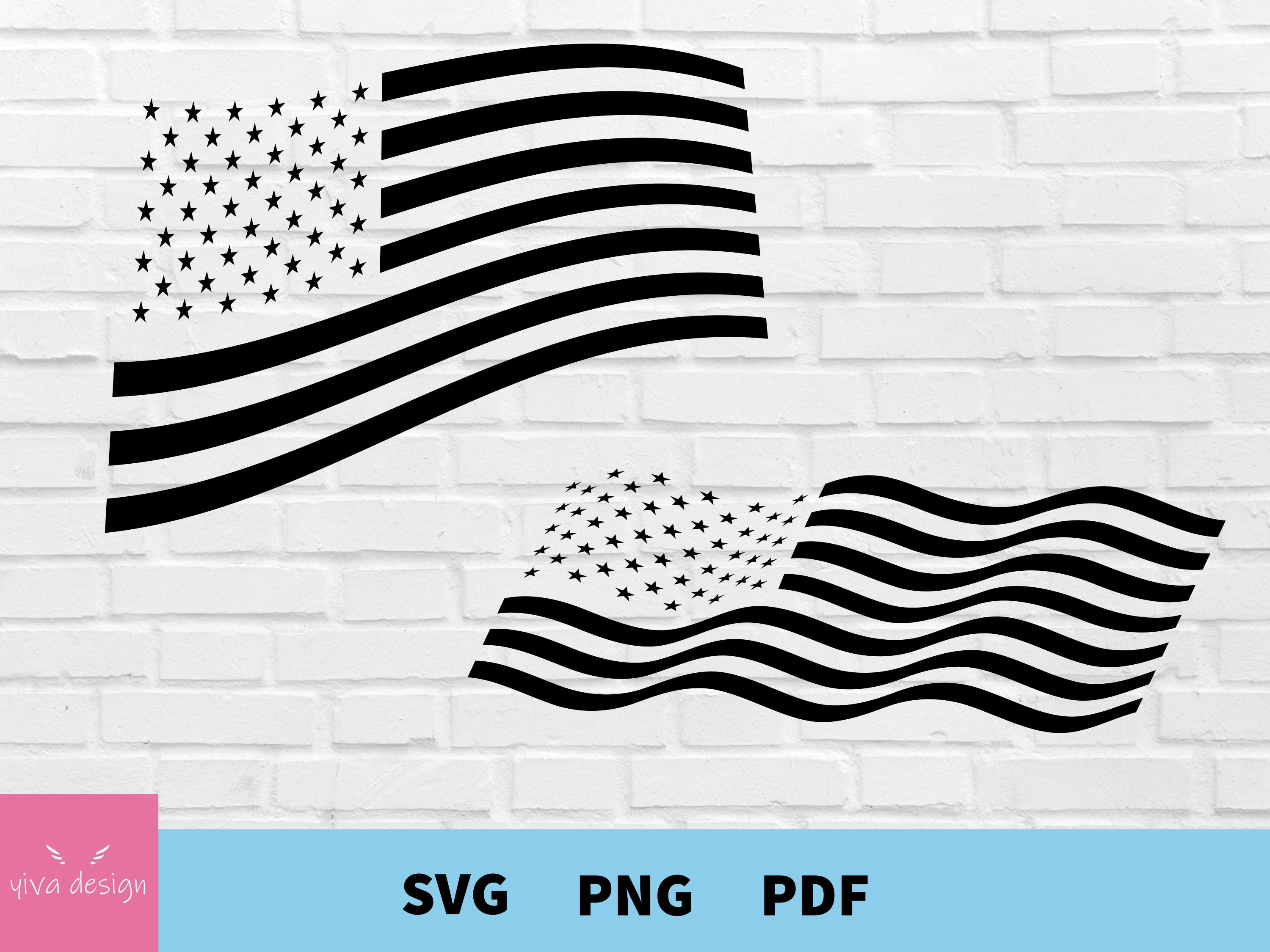 American Flag Svg for Cricut and Silhouette USA Flag Cut - Etsy