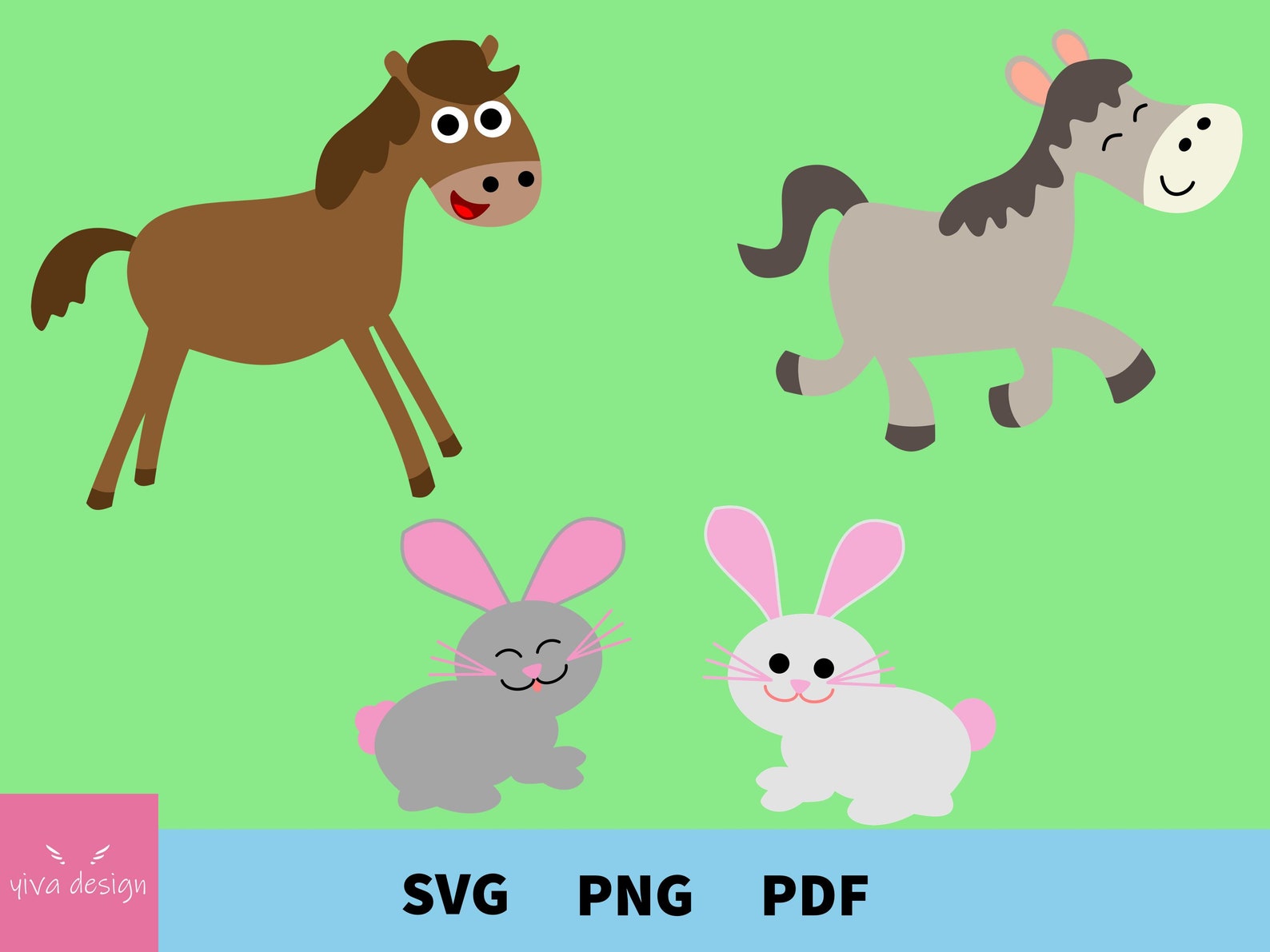 Farm Animal Svg Farm Animals Svg Bundle Layered Animal Svg | Etsy