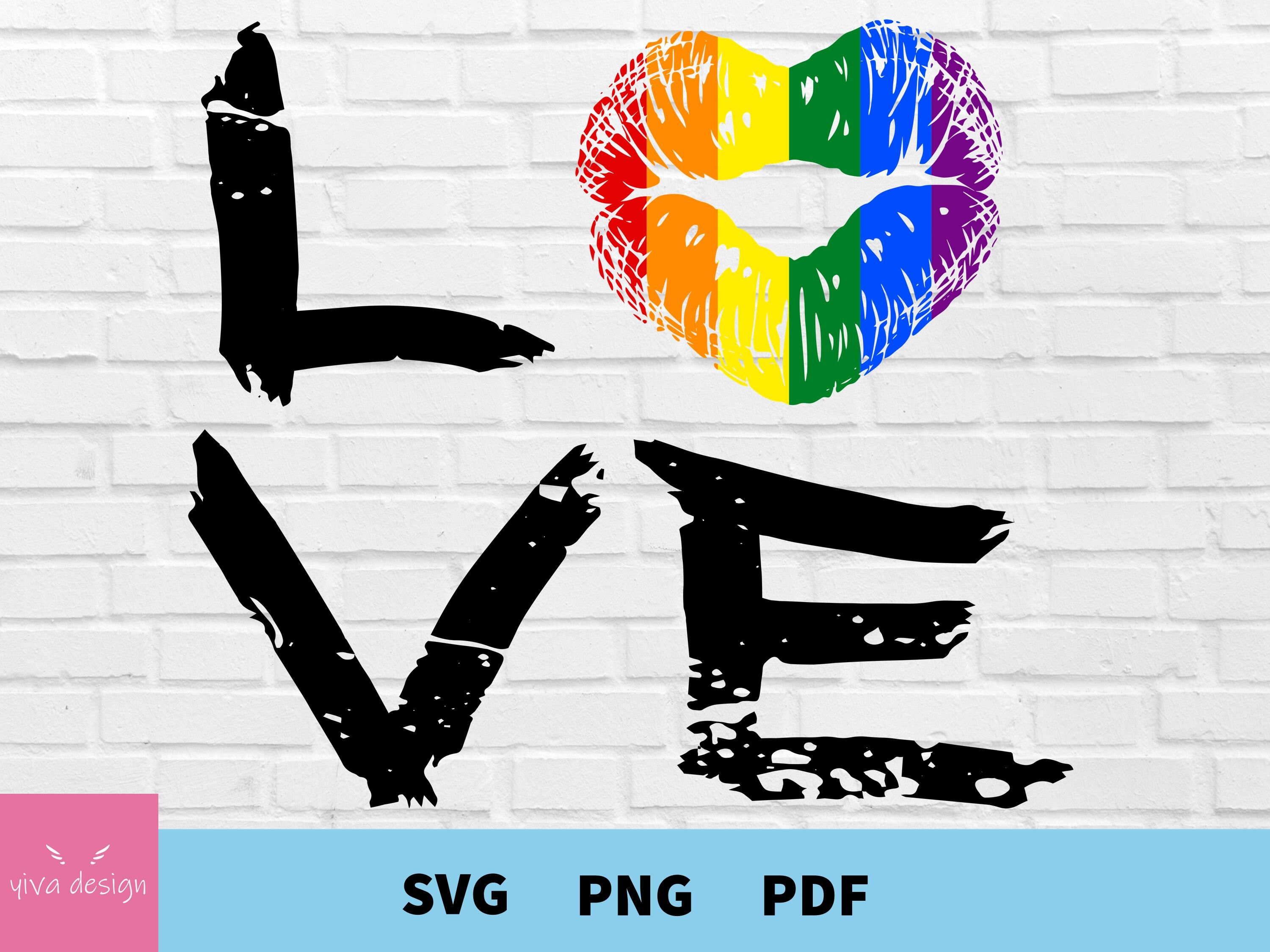 Pride Love SVG Rainbow Love Svg Pride Love Svg Bundle Gay | Etsy
