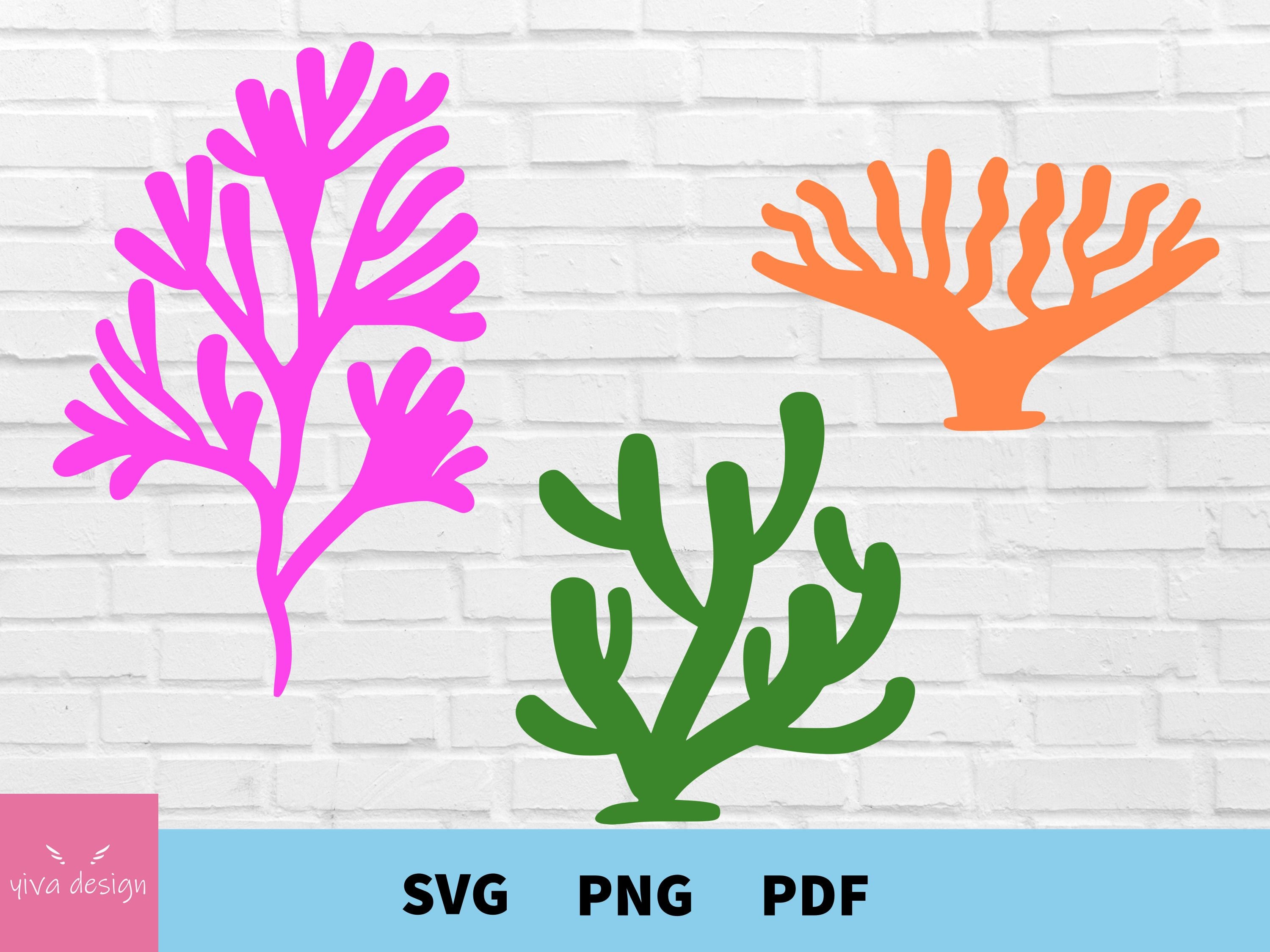 Coral SVG Bundle Sea Plant Svg Under the Sea Svg Underwater - Etsy