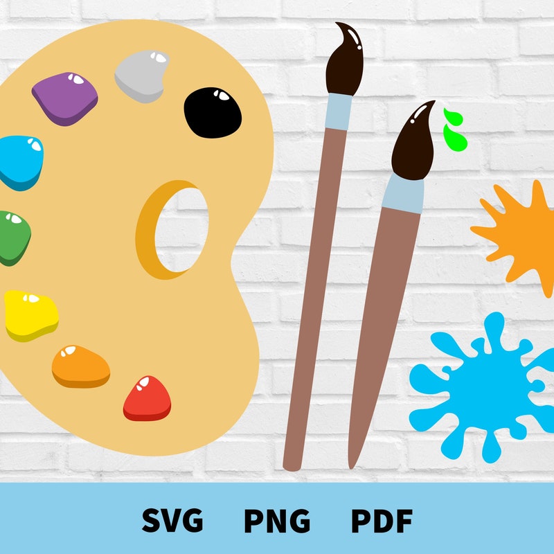 Paint Palette Svg - Etsy