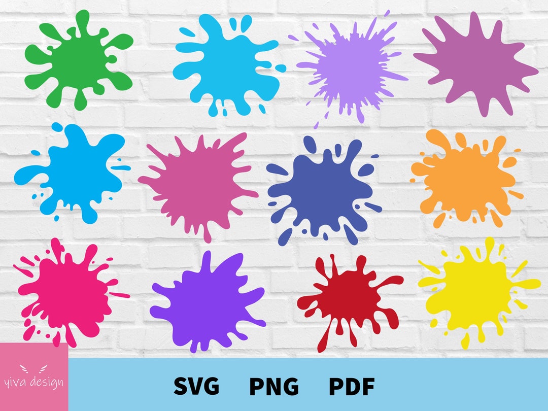 Paint Splatter Svg Bundle, Paint Splats Svg, Paint Svg, Splash Svg, Ink ...
