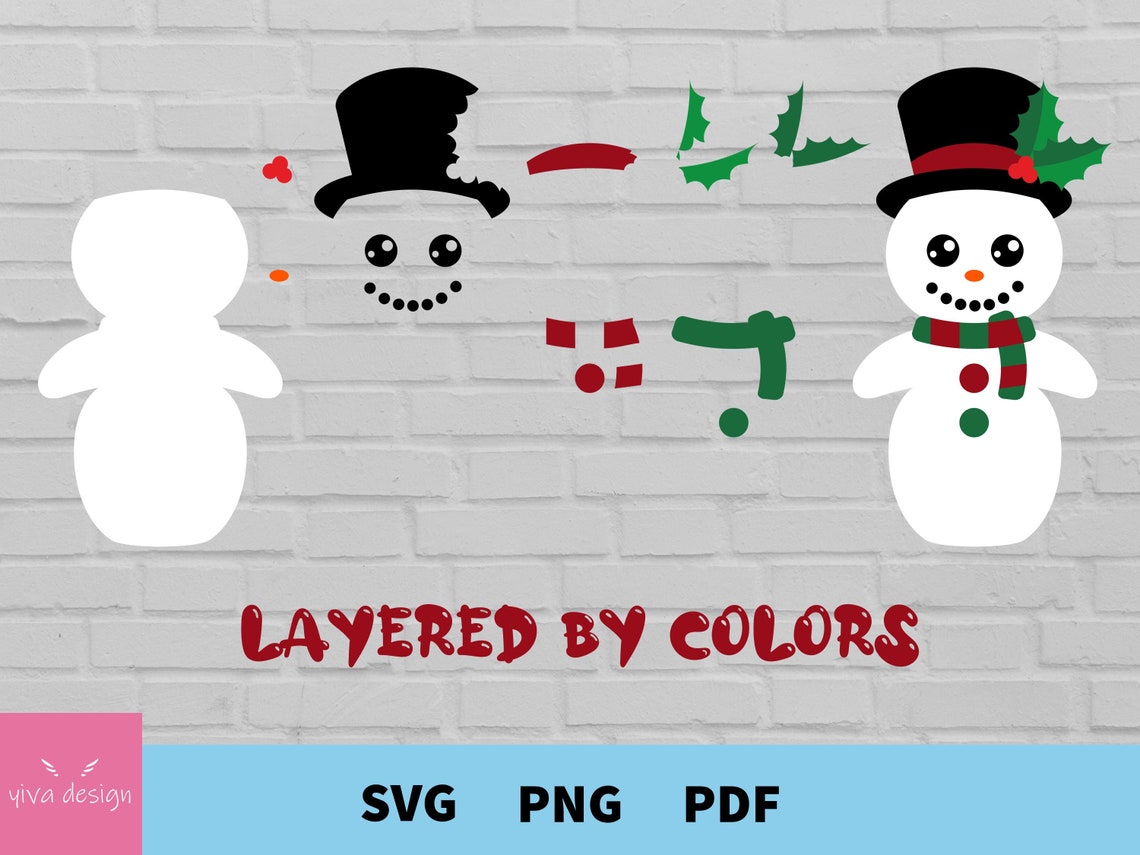 Snowman Svg Bundle Layered Snowman Svg Snowman Cut File for | Etsy UK
