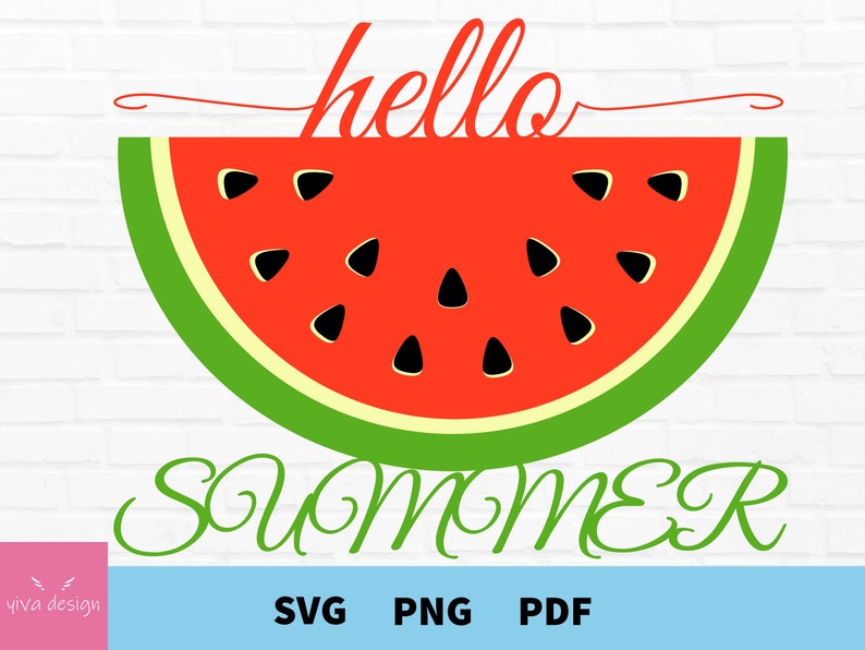 Hello Summer Svg Porch Sign Svg Sunflower Svg Watermelon Etsy