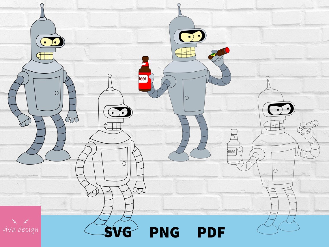 Futurama Svg Futurama Svg Bundle Bender Svg Fry Svg Planet | Etsy