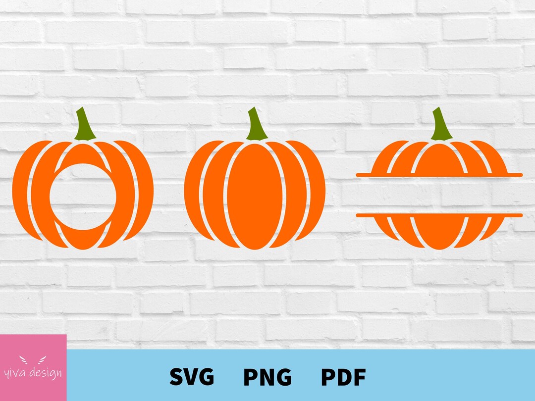 Pumpkin Monogram Frame Svg Bundle, Pumpkin Svg Bundle, Fall Svg ...