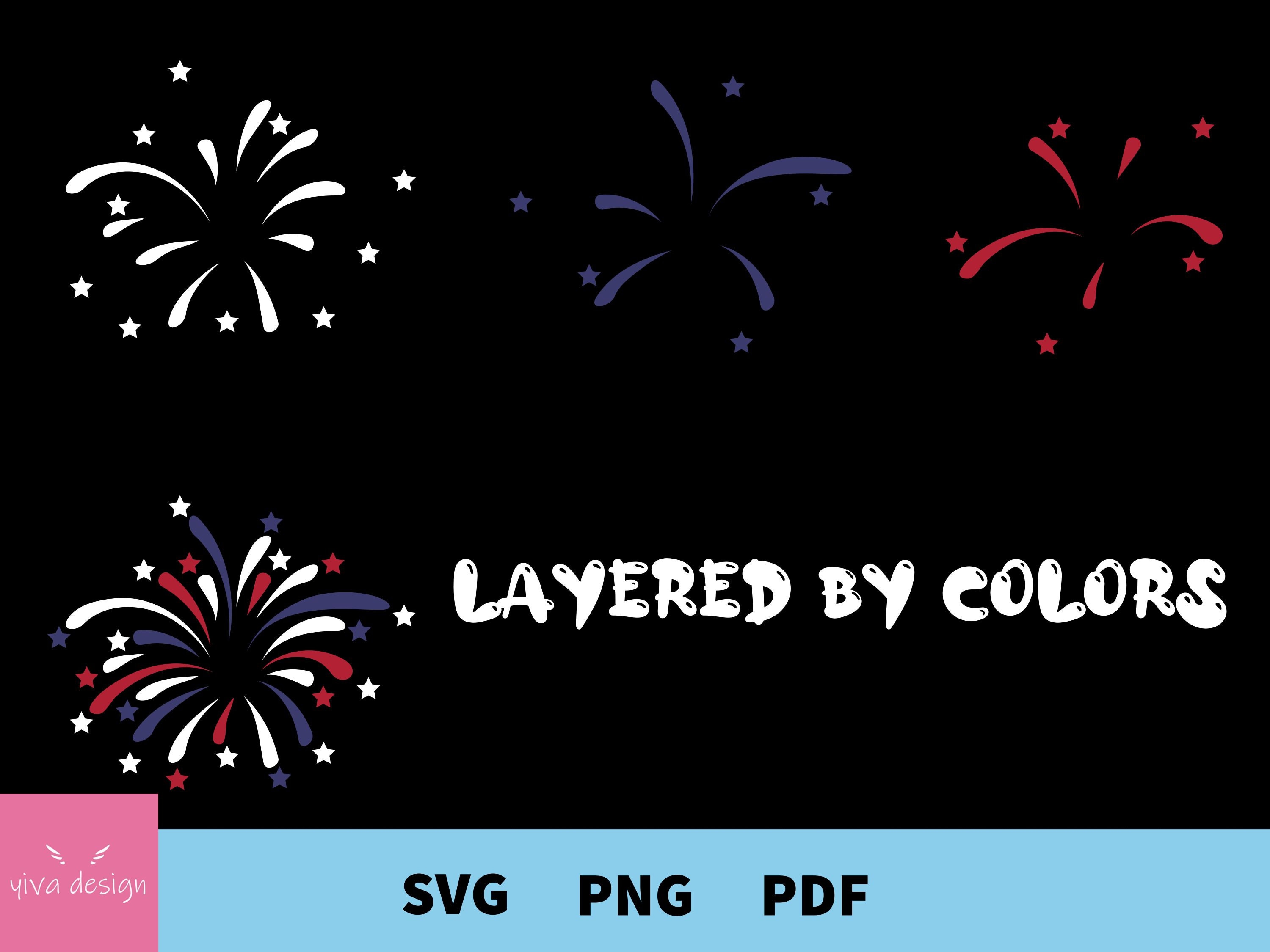 4th of July Fireworks SVG Fireworks Png 4th of July | Etsy