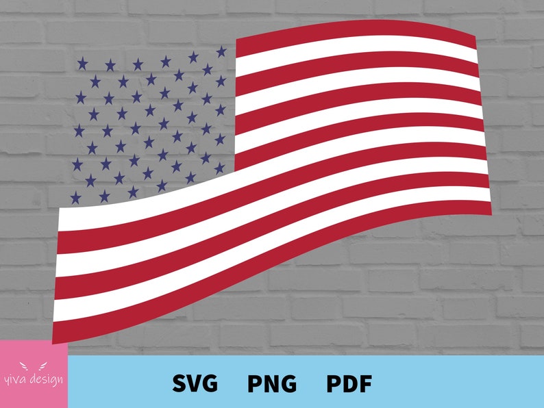 American Flag Svg for Cricut and Silhouette USA Flag Cut - Etsy