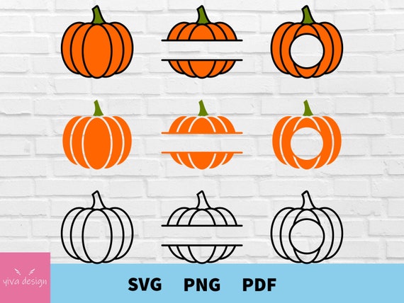 Pumpkin Monogram Frame Svg Bundle Pumpkin Svg Bundle Fall - Etsy