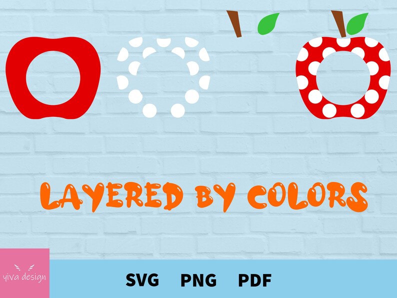 Apple Name Frame Svg Apple Split Monogram Teacher Svg Back - Etsy