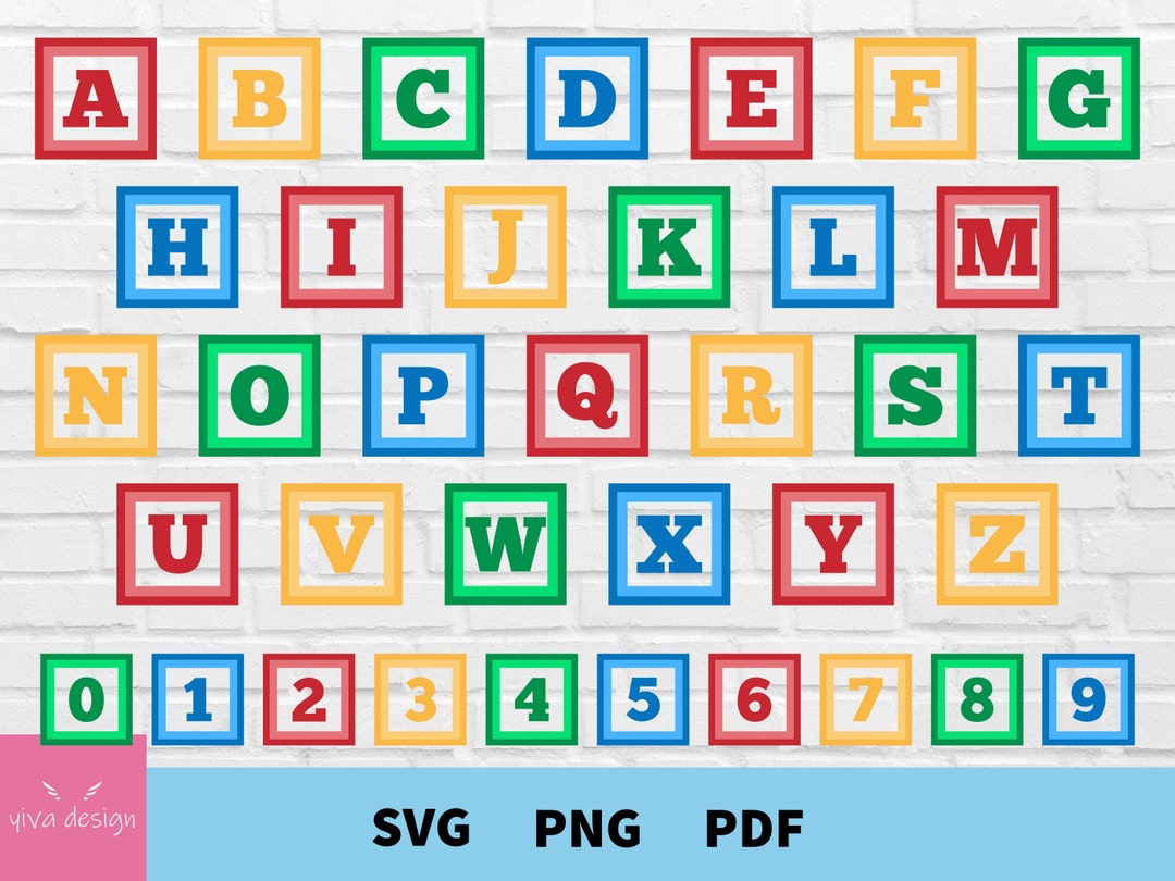 Alphabet Blocks Svg, Number Blocks Svg, Baby Blocks Cut File for Cricut ...