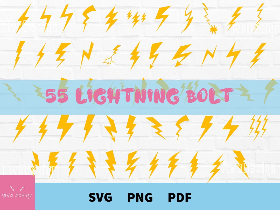 Lightning Svg Bundle, Lightning Bolt Png, Flash Svg, Lightning Clipart ...