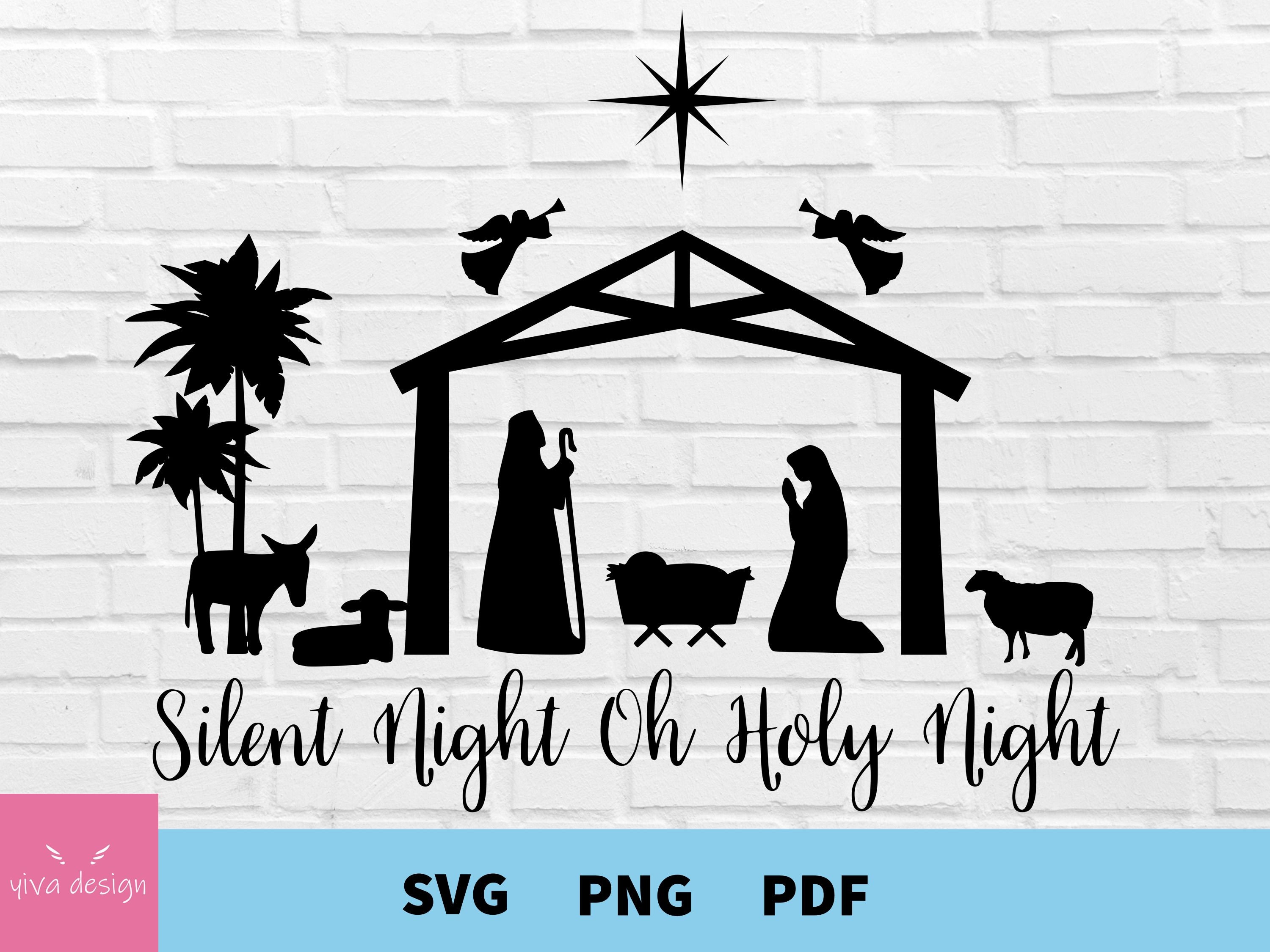 Nativity Scene Svg Bundle Nativity Svg Nativity Png - Etsy