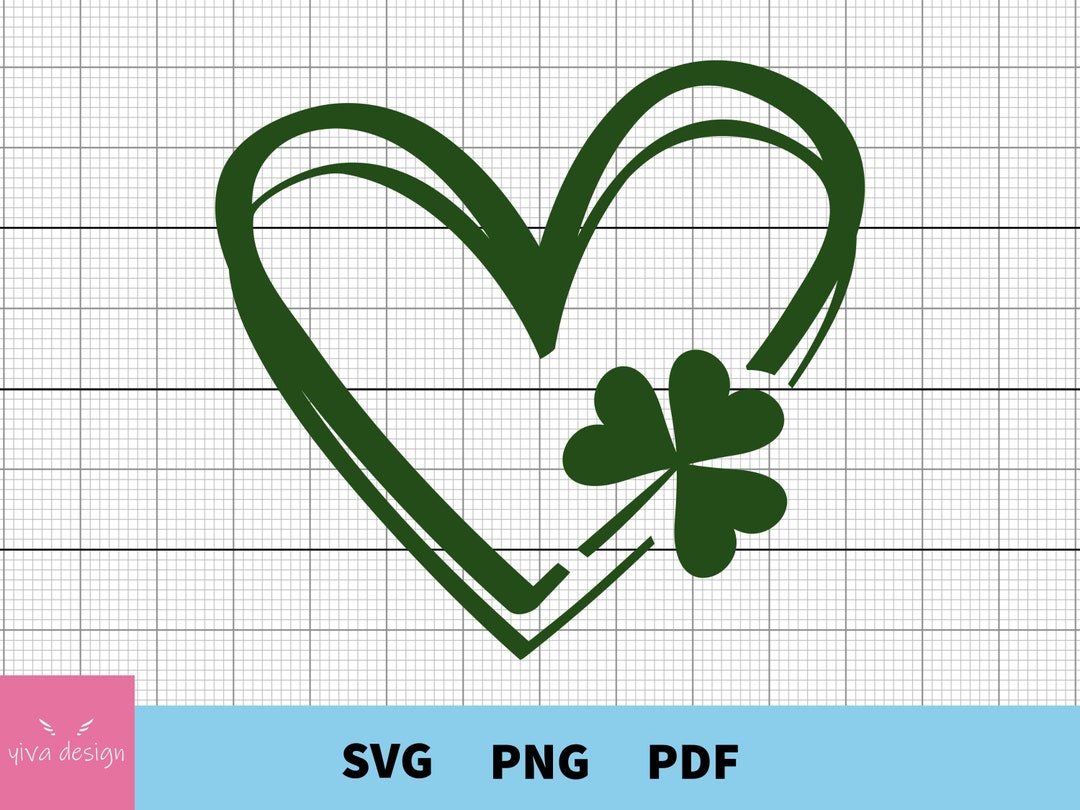 Buy St Patrick's Day Heart Svg, Shamrock Svg, St Pattys Day, Clover Svg ...